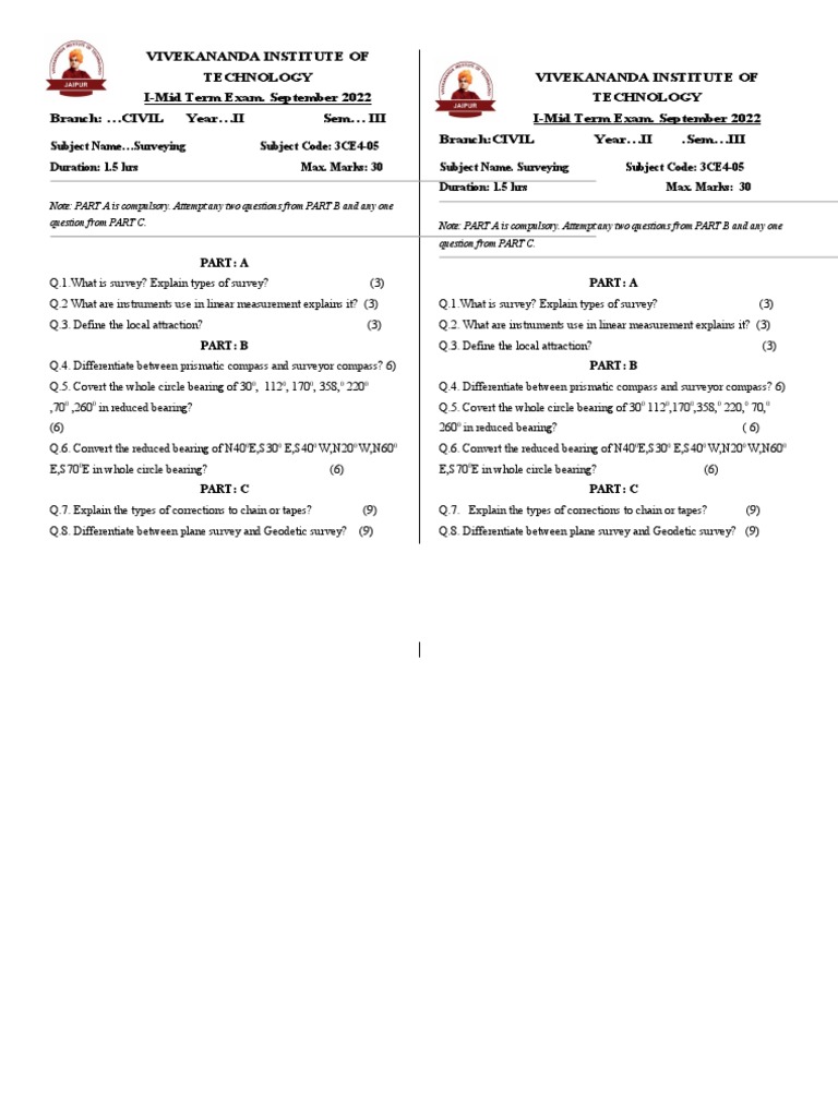 Survey Paper | PDF | Surveying | Geographic Data And Information