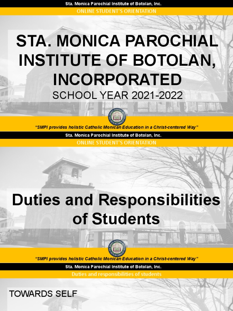 Student Duties and Responsibilities Guide | PDF | Psychological ...