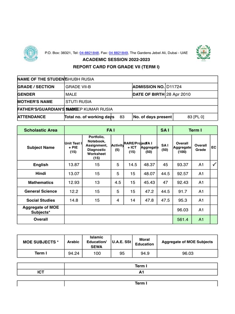 Student Report | PDF | Cognition | Learning