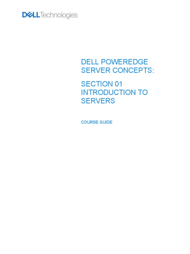 Section 01 Introduction To Servers Course Guide | PDF | Solid State ...
