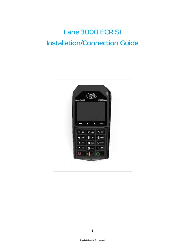 Lane3000 SI Installation Guide V1.5 | PDF | Point Of Sale | Usb