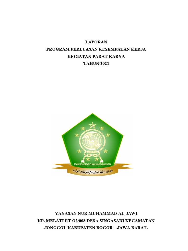 LPJ Padat Karya Yayasan Nur Muhammad Al-Jawi | PDF