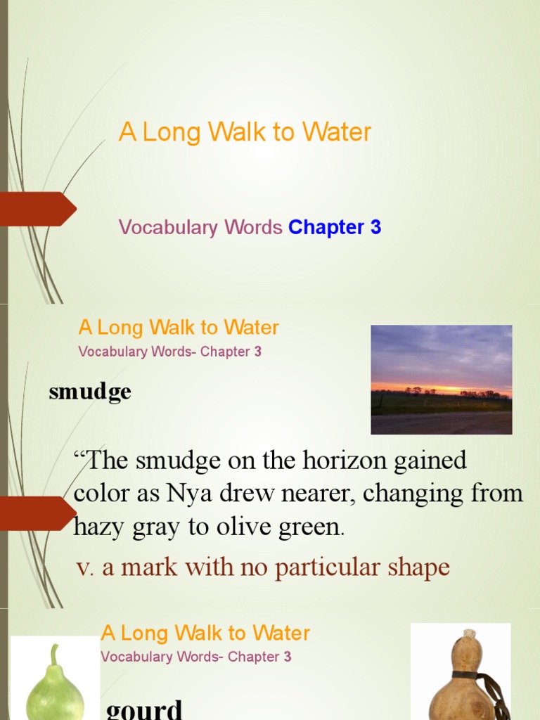 A Long Walk To Water - Chapter 3 Vocabulary | PDF