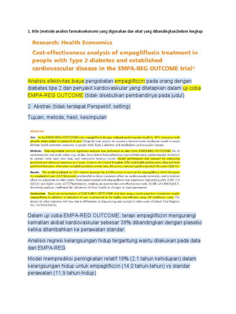 Presentasi Farmakoekonomi DG Cheers | PDF