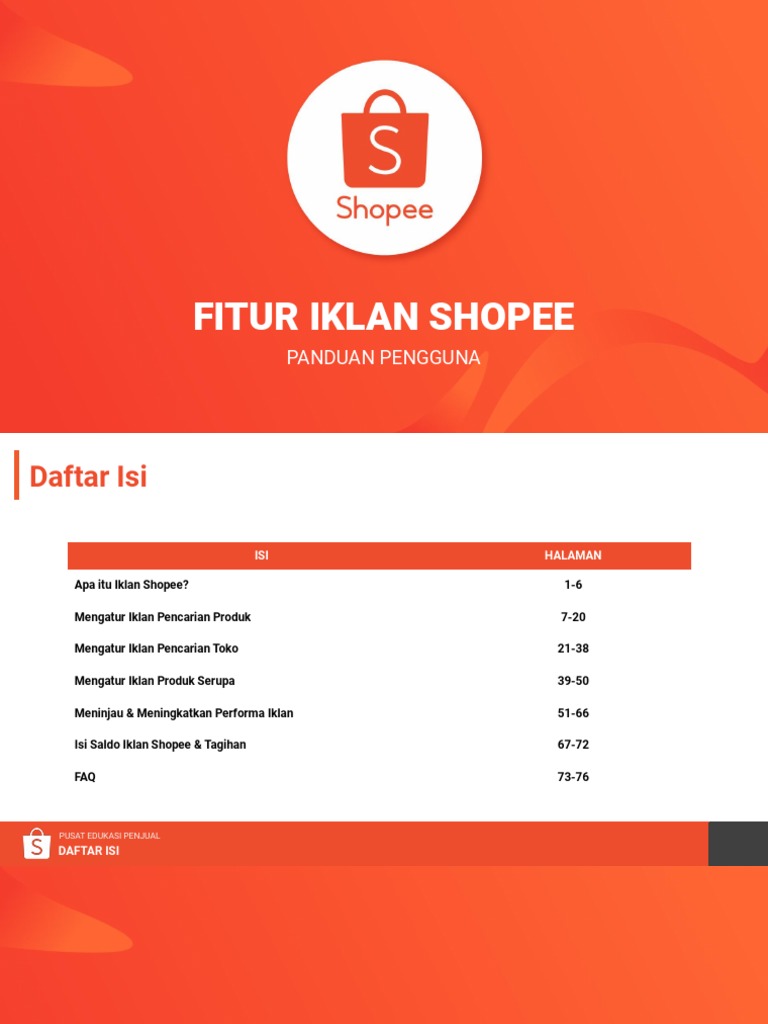 Panduan Lengkap Iklan Shopee untuk Penjual | PDF | Bisnis