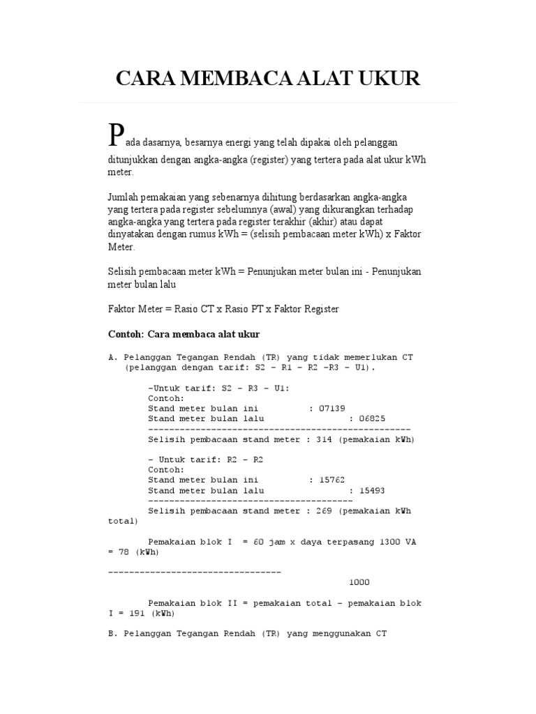 Cara Membaca Alat Ukur | PDF