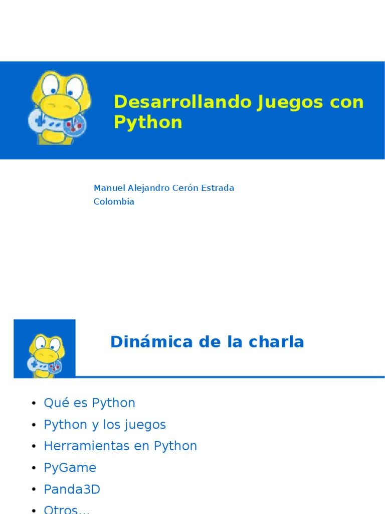 Desarrollando Juegos Con Python | PDF | Python (lenguaje de ...