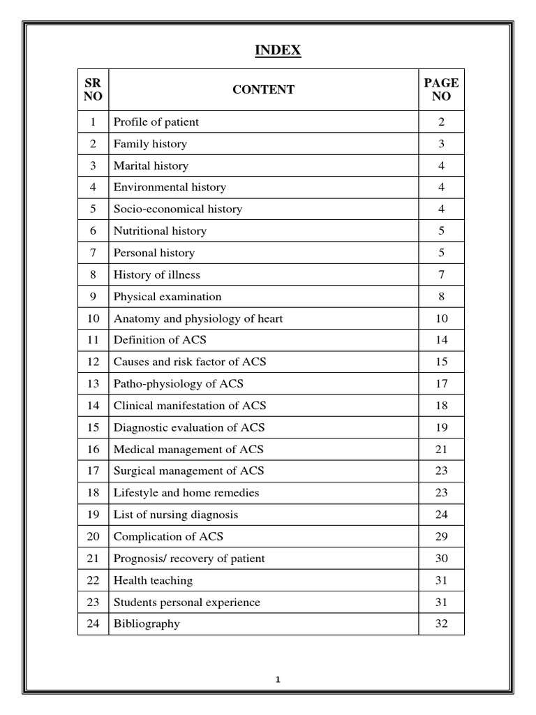 Nursing Case Study - 1 - (Acs) | PDF | Atrium (Heart) | Myocardial Infarction
