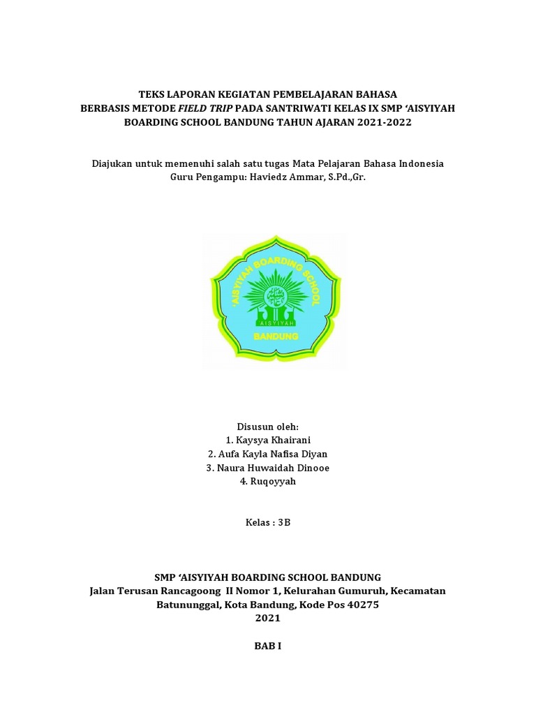 Laporan Kegiatan Outing Kelompok 5 | PDF