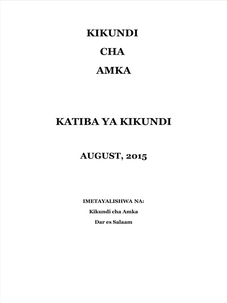 Dokumen - Tips Katiba Ya Kikundi Cha Amka | PDF
