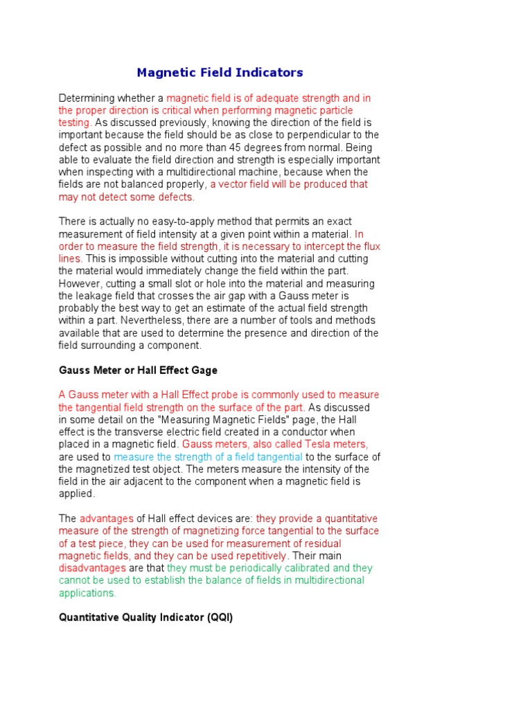 Magnetic Field Indicators | PDF | Magnetic Field | Magnetometer