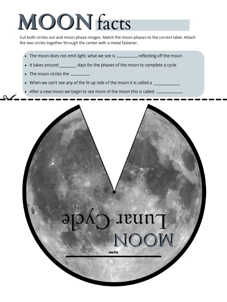 Moon Phases Spinner Craft | PDF