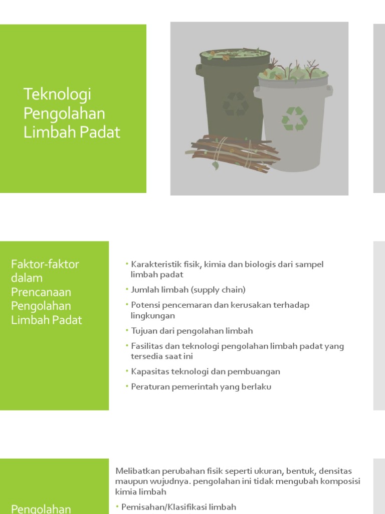 Teknologi Pengolahan Limbah Padat | PDF | Sains & Matematika