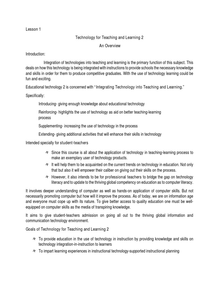 TTL 2 Reviewer PDF | PDF | Educational Technology | Curriculum