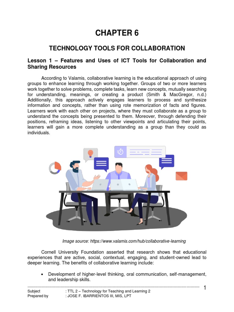 TTL 2 CHAPTER 6 TECHNOLOGY TOOLS FOR COLLABORATION Rev. 2021 1 PDF | PDF | Teaching Method ...