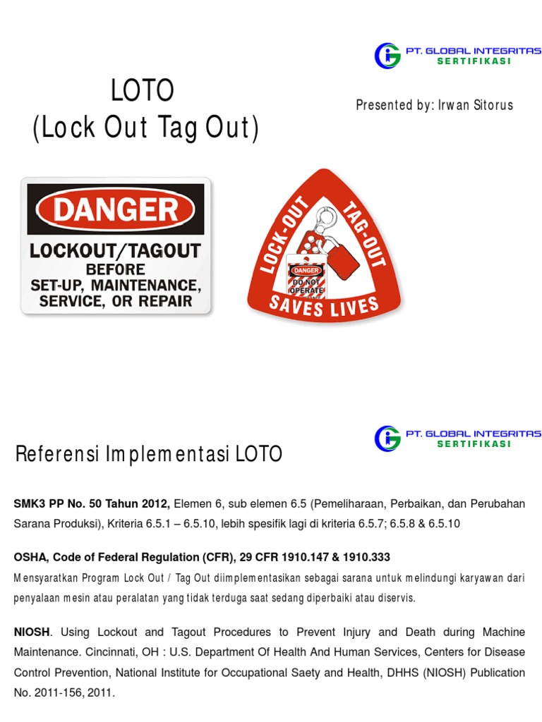 Materi LOTO (PT. GIS) | PDF