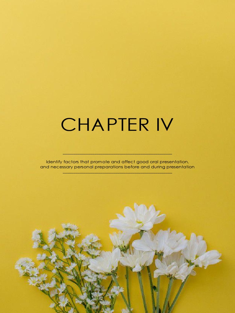 CHAPTER 4 Presentation Skills | PDF | Idea | Body Language