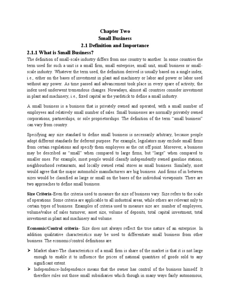 Entrepreneurship Chapter Two | PDF | Small And Medium Sized Enterprises ...
