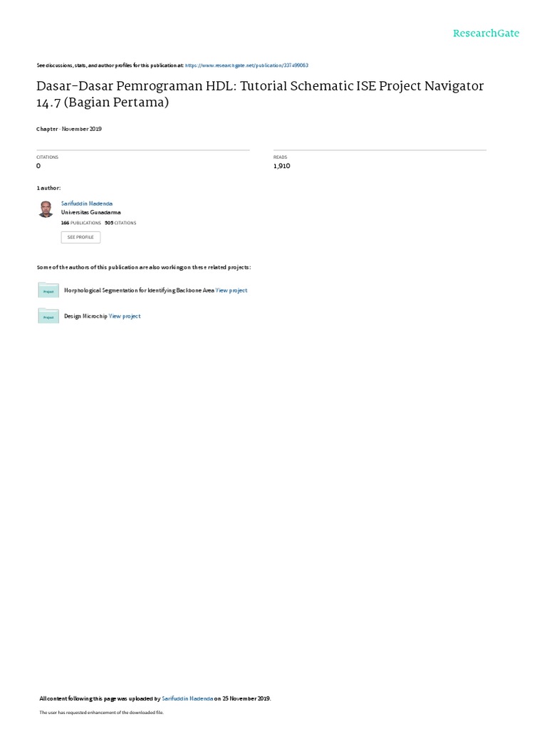 Dasar-Dasar Pemrograman HDL: Tutorial Schematic ISE Project Navigator 14.7 (Bagian Pertama) | PDF