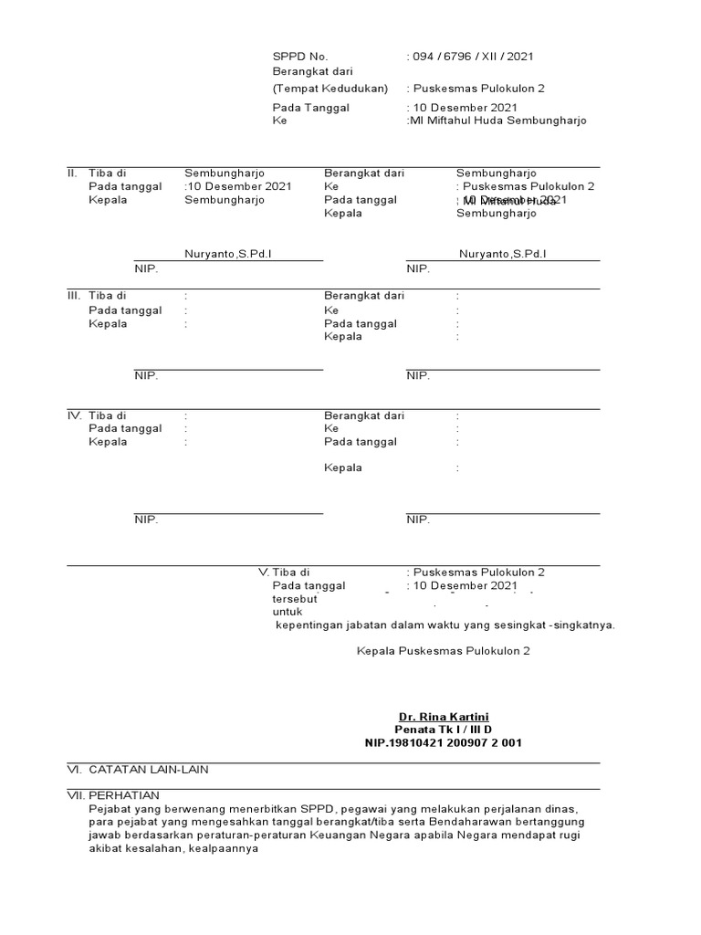 Dr. Rina Kartini Penata TK I / III D NIP.19810421 200907 2 001 | PDF