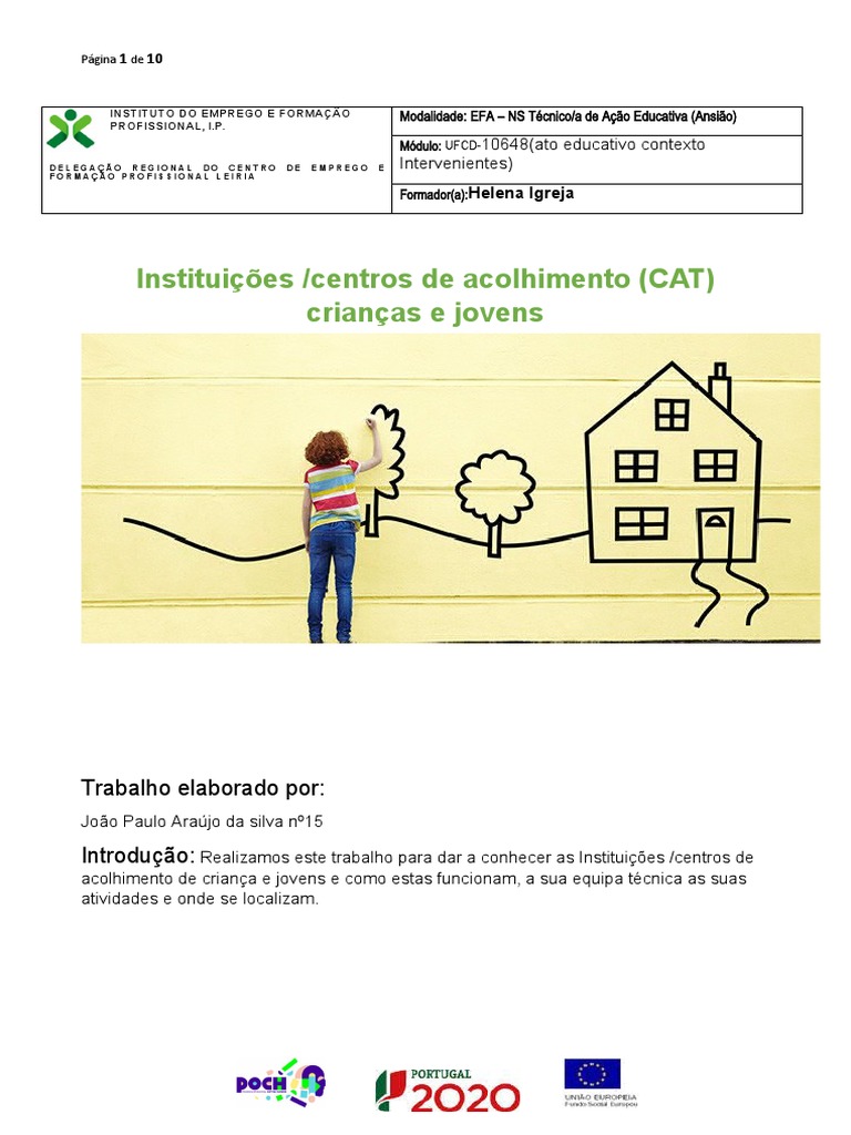 Ufcd 10648 Centro Acolhimento | PDF | Família | Desenvolvimento ...