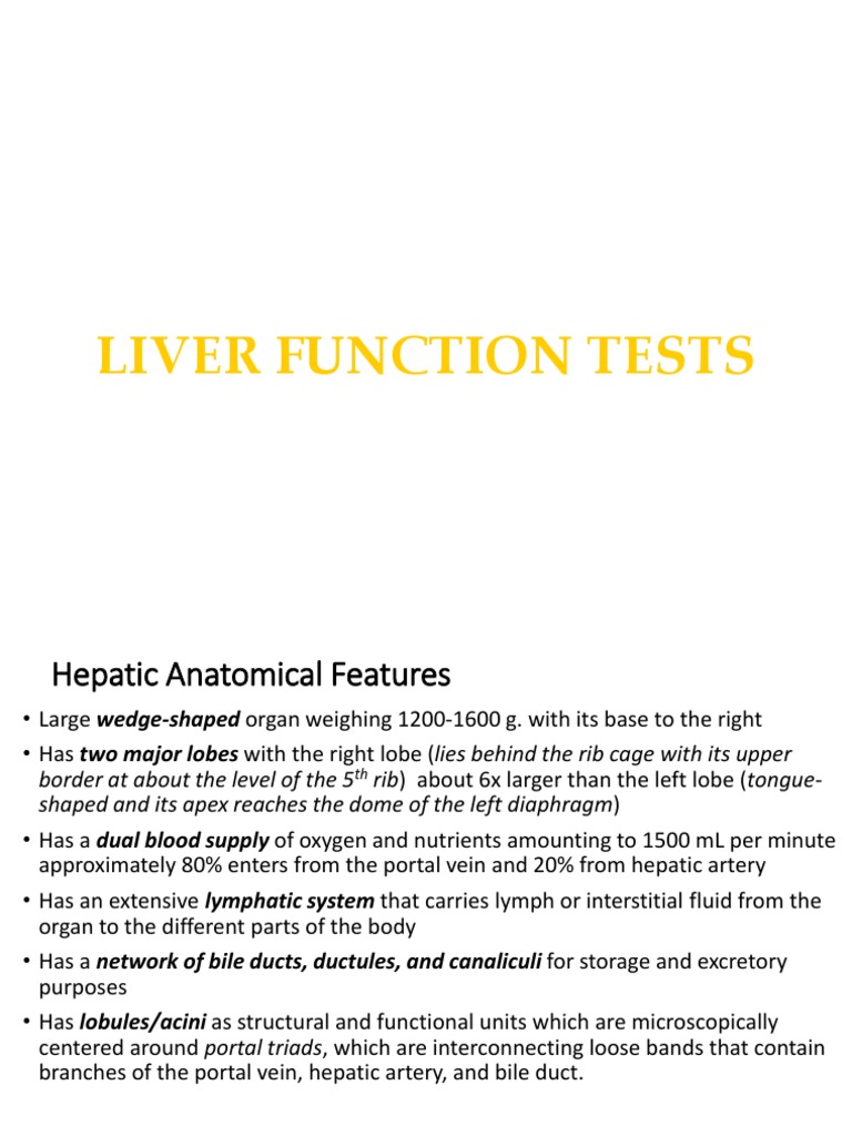 Liver Function Tests Explained | PDF | Liver | Hepatitis