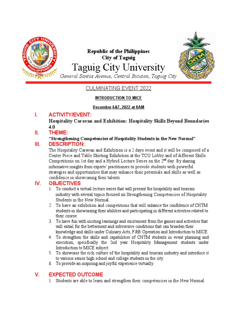 Culminating Event Proposal Final | PDF