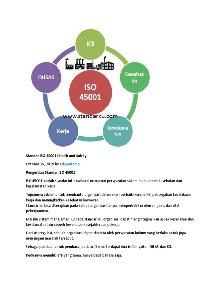 Panduan Standar ISO 45001 K3 | PDF | Bisnis
