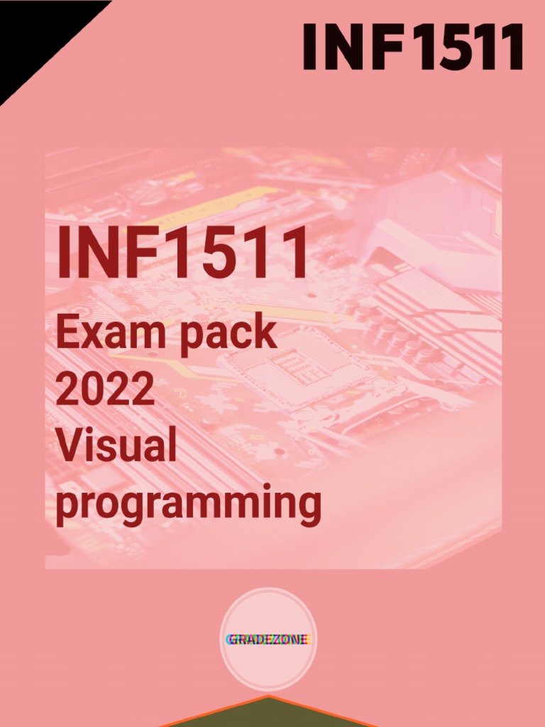 INF1511 Exam Pack 2022 Visual Programming (Chapter 2) | PDF