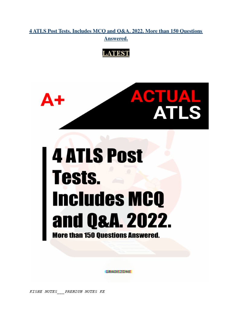 4 ATLS Post Tests | PDF