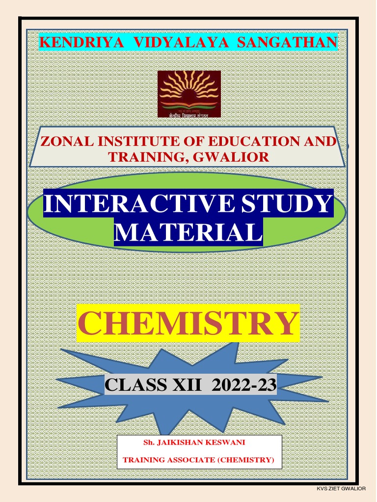 Class XII Chemistry Study Guide | PDF | Coordination Complex | Reaction ...