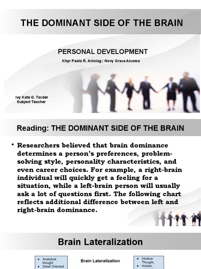 The Dominant Side of The Brain | PDF