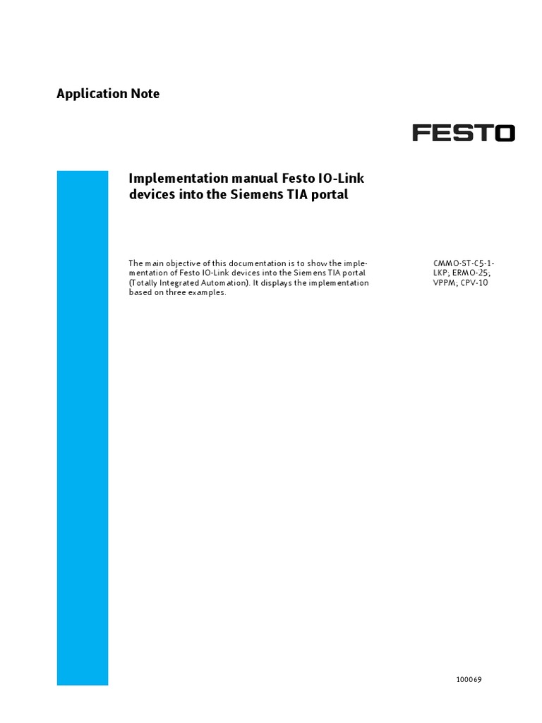 Implementation Manual Festo IO - Link | PDF | Ip Address | Computer ...