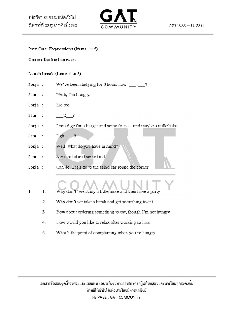 Gat Eng 62 (Test) | PDF