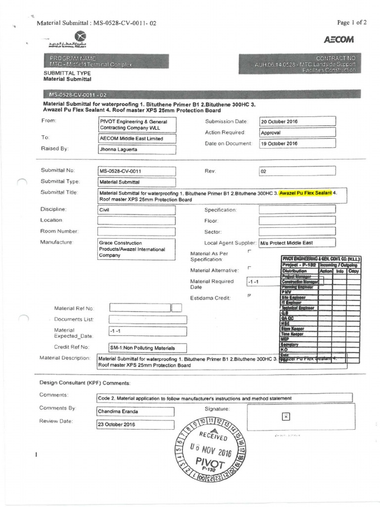 Awazel Pu Flex Approval 4-Auh Airport | PDF