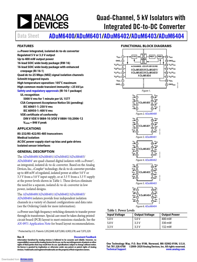 Adum6400 6401 6402 6403 6404 | PDF | Manufactured Goods | Electrical Engineering