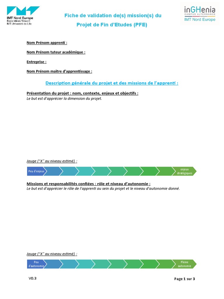 Fiche de Validation de Pfe | PDF | Responsabilité sociétale des ...