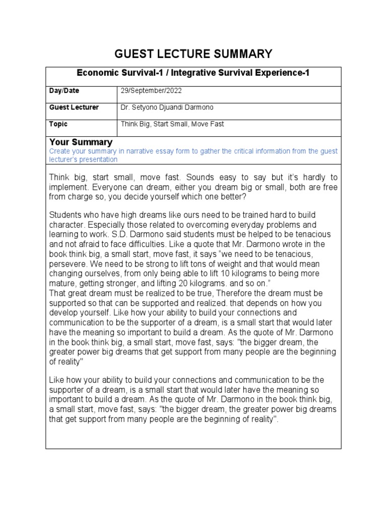 Group 2 Guest Lecture Summary | PDF | Communication | Cognition