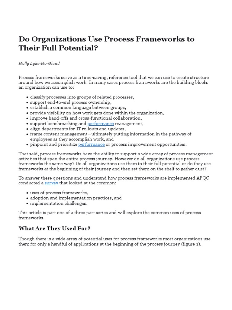 Lyke-Ho-Gland, H (2015) - Do Organizations Use Process Frameworks To ...