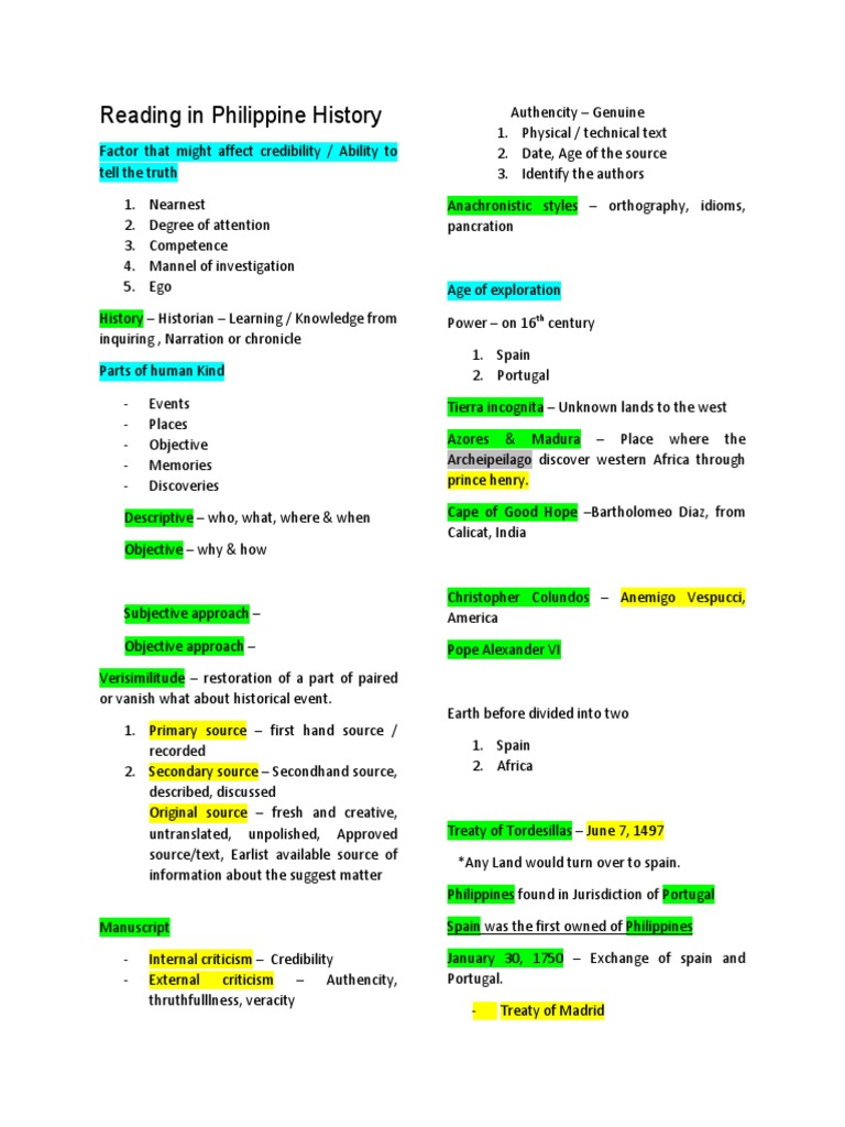 Reading in Philippine History | PDF | Age Of Discovery