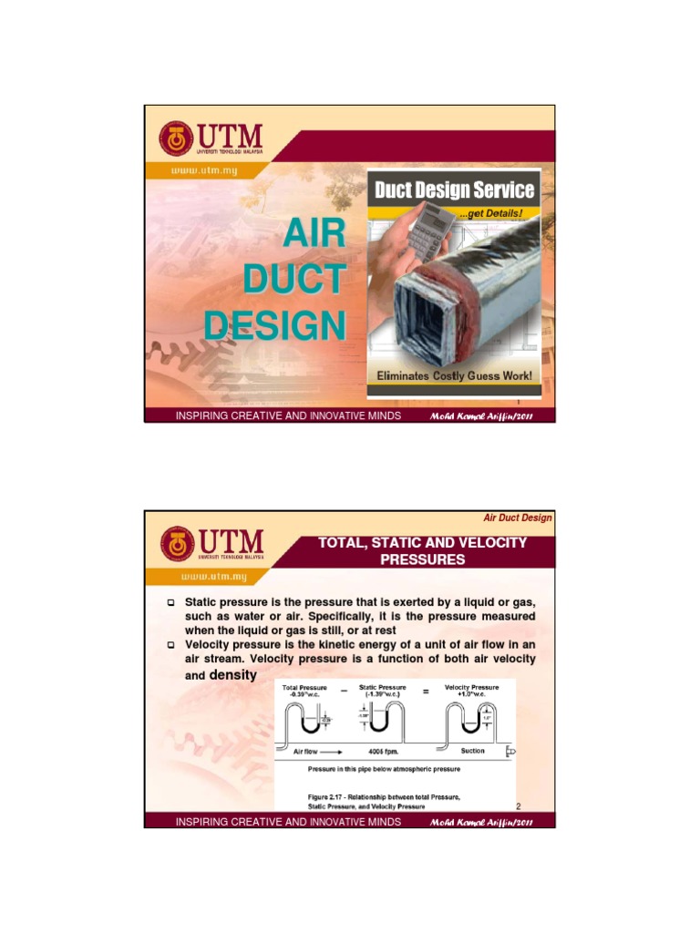 Duct Design | PDF | Duct (Flow) | Pressure