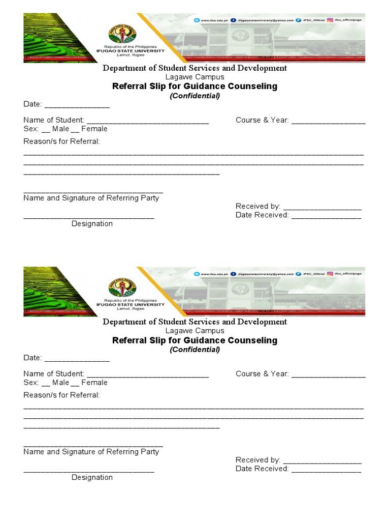 Referal Slip Guidance | PDF