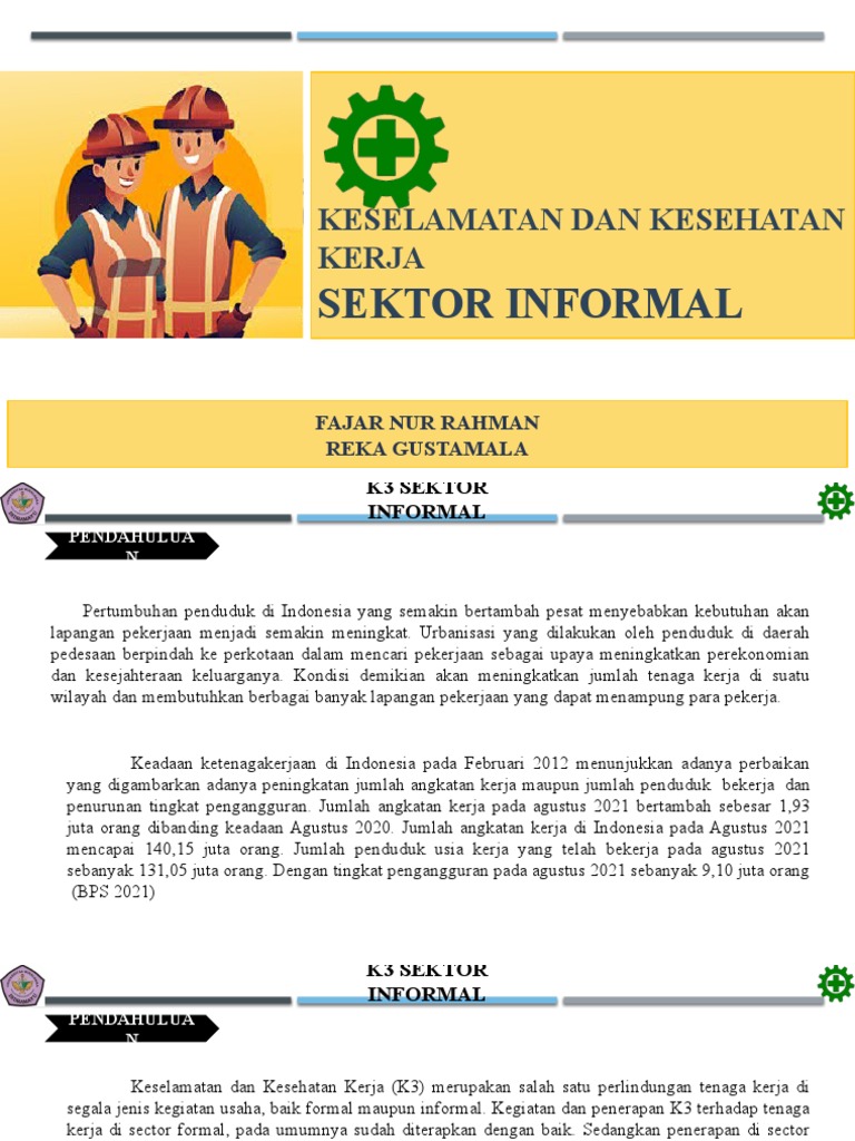 K3 Sektor Informal | PDF | Bisnis