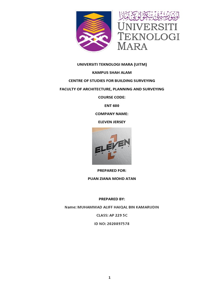 Ent 600 Muhammad Aliff Haiqal Bin Kamarudin Ap2295c 2020897578 1 | PDF ...
