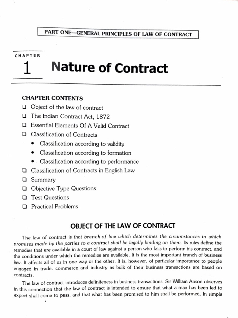 Nature of Contract | PDF | Offer And Acceptance | Consideration