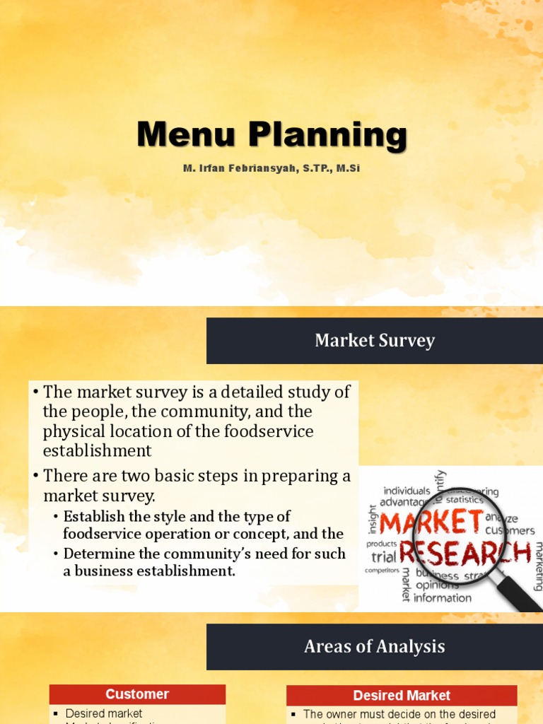 Food Service Market Survey Insights | PDF | Foods | Menu