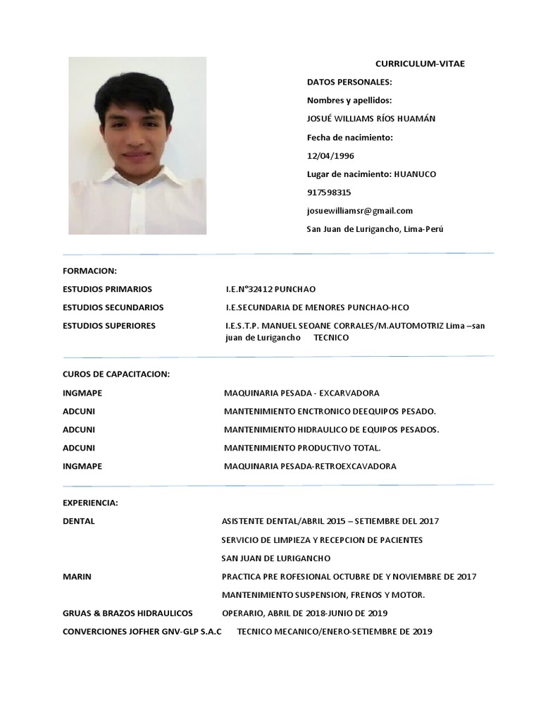 CURRICULUM WILLIAM con todo | PDF