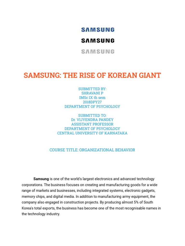 Case Study - Samsung | PDF | Corporate Social Responsibility | Samsung ...
