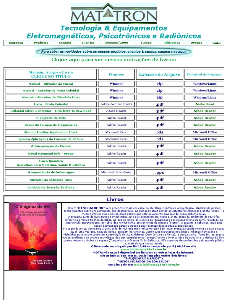 WWW Mattron Com BR Biblioteca HTM | PDF | Química | Engenharia
