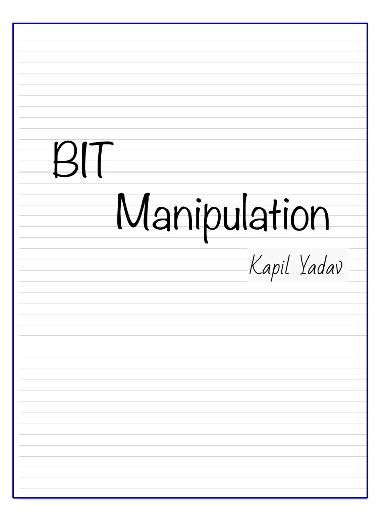 Bit Manipulation Techniques and Queries | PDF | Letter Case | Mathematics